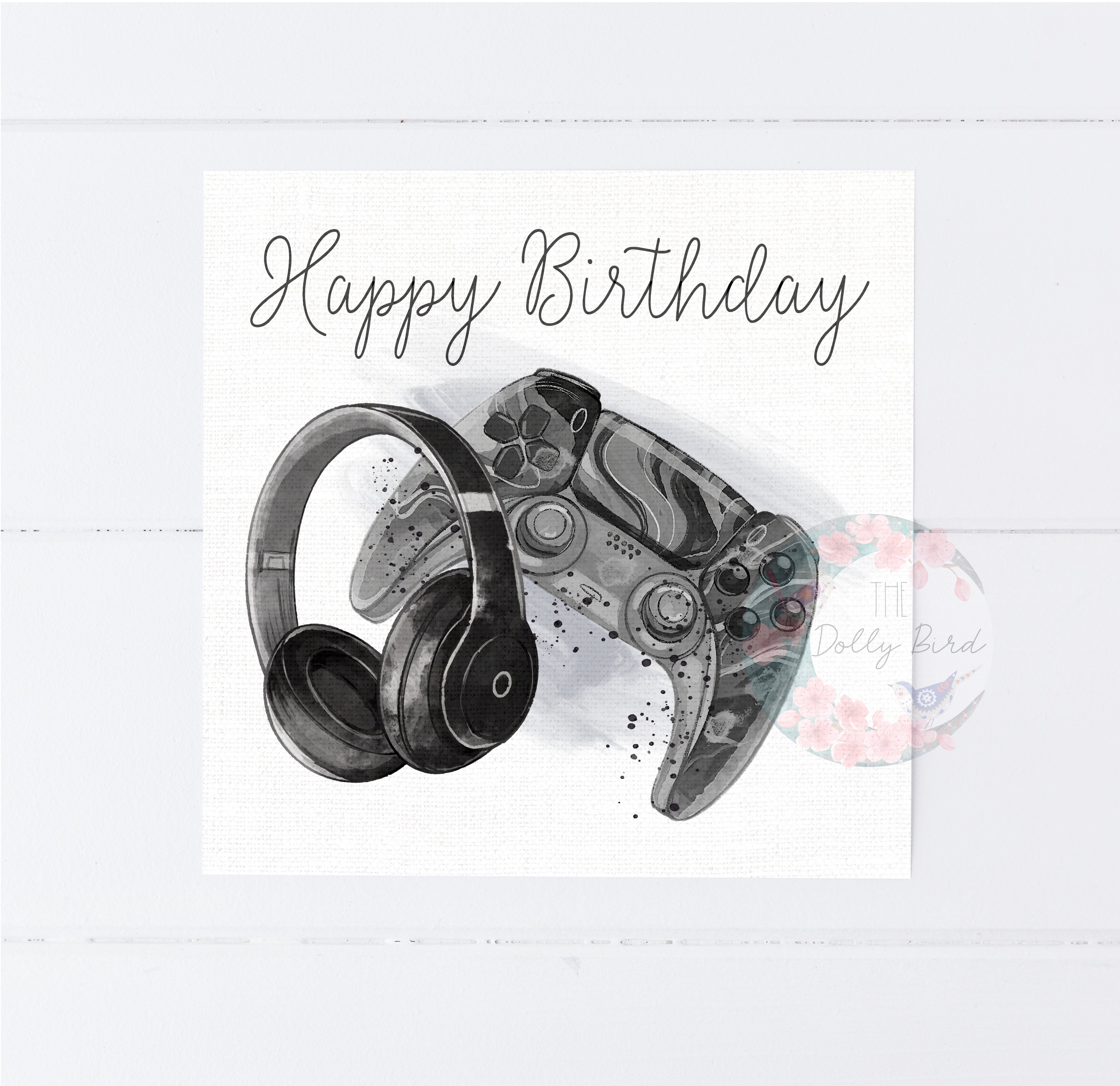 Gamer Themed Birthday Card - PS Design, PS5 Card Birthday, Gamer Boy ...